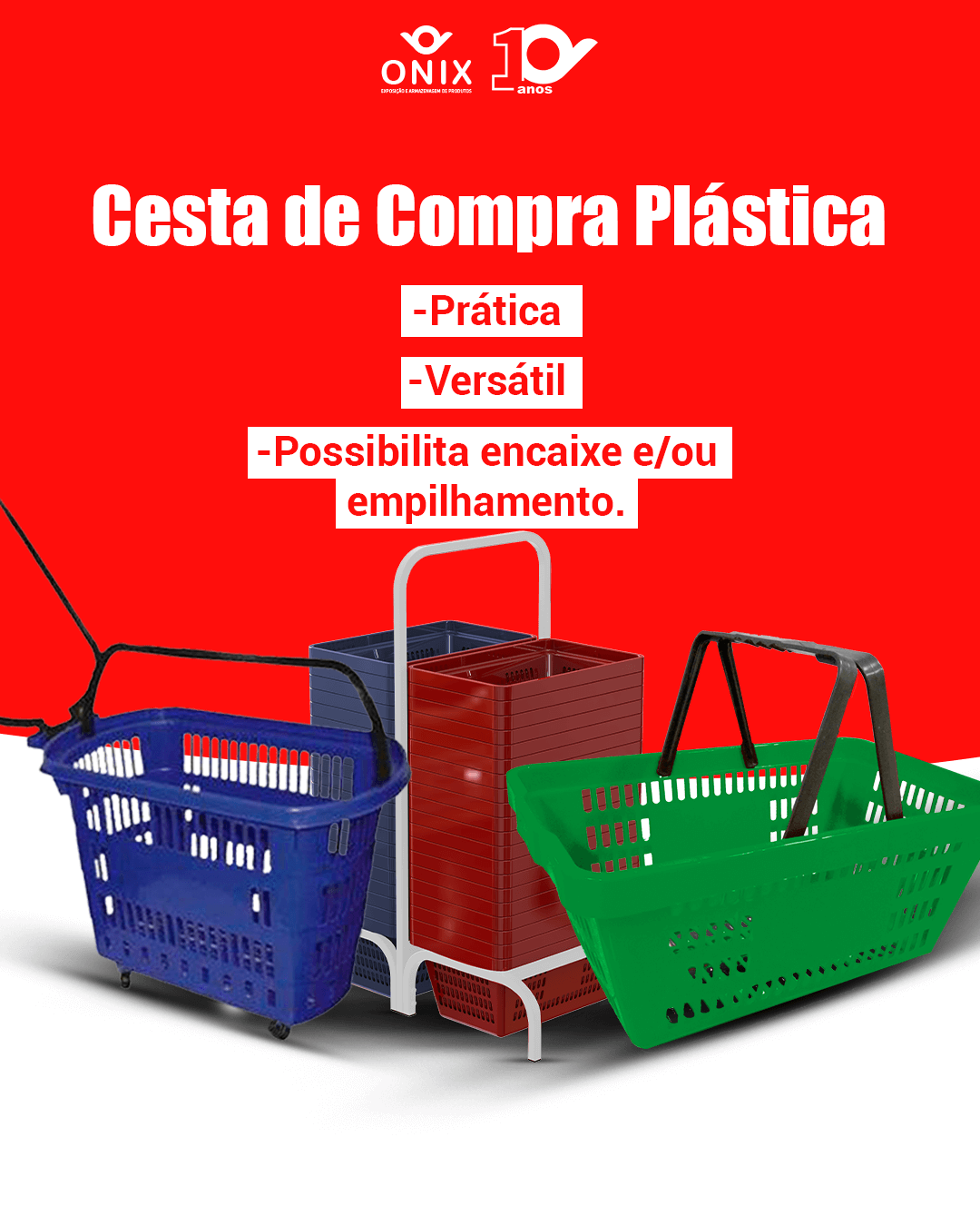 Cestas de Compra Plásticas - Central Onix